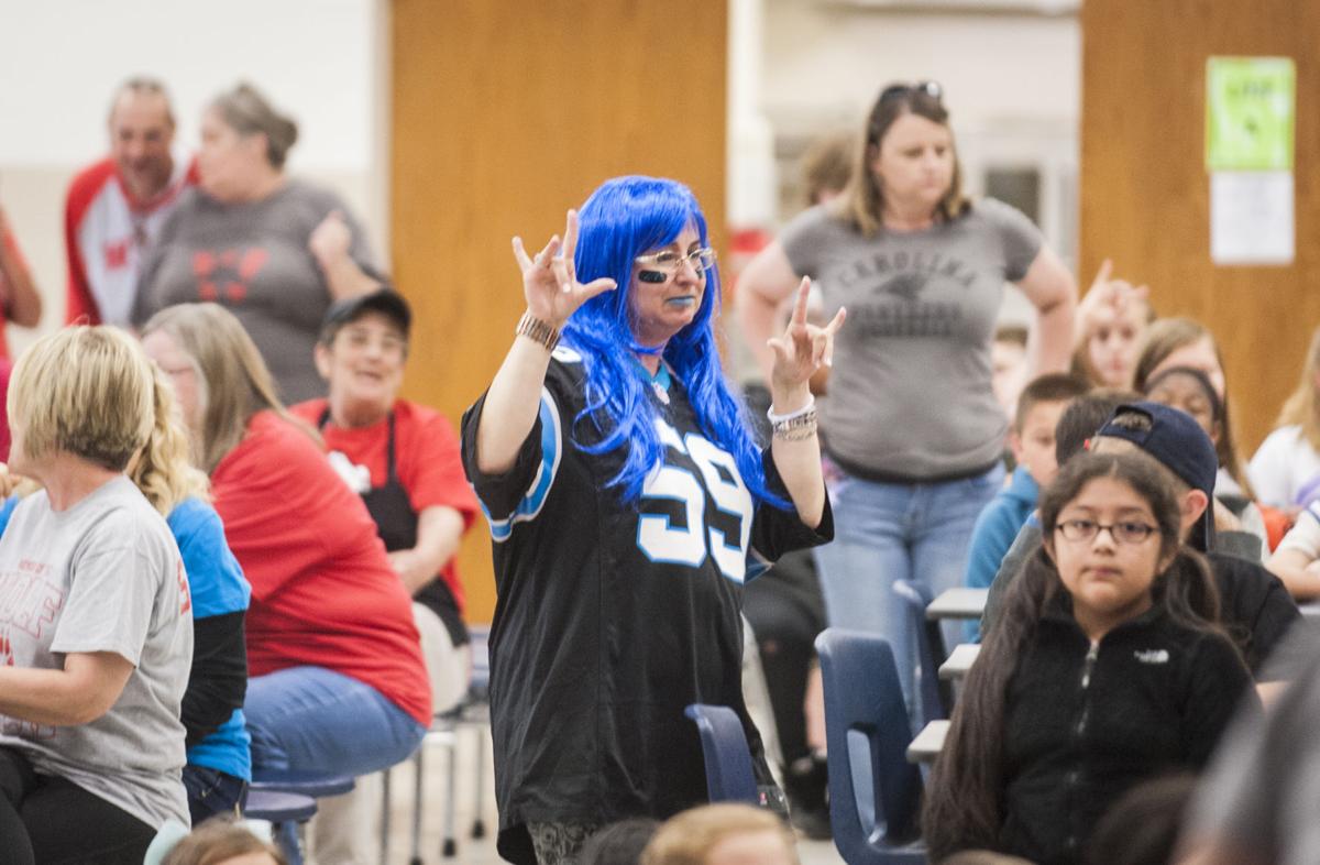 Sir Purr at Walkertown Elementary School