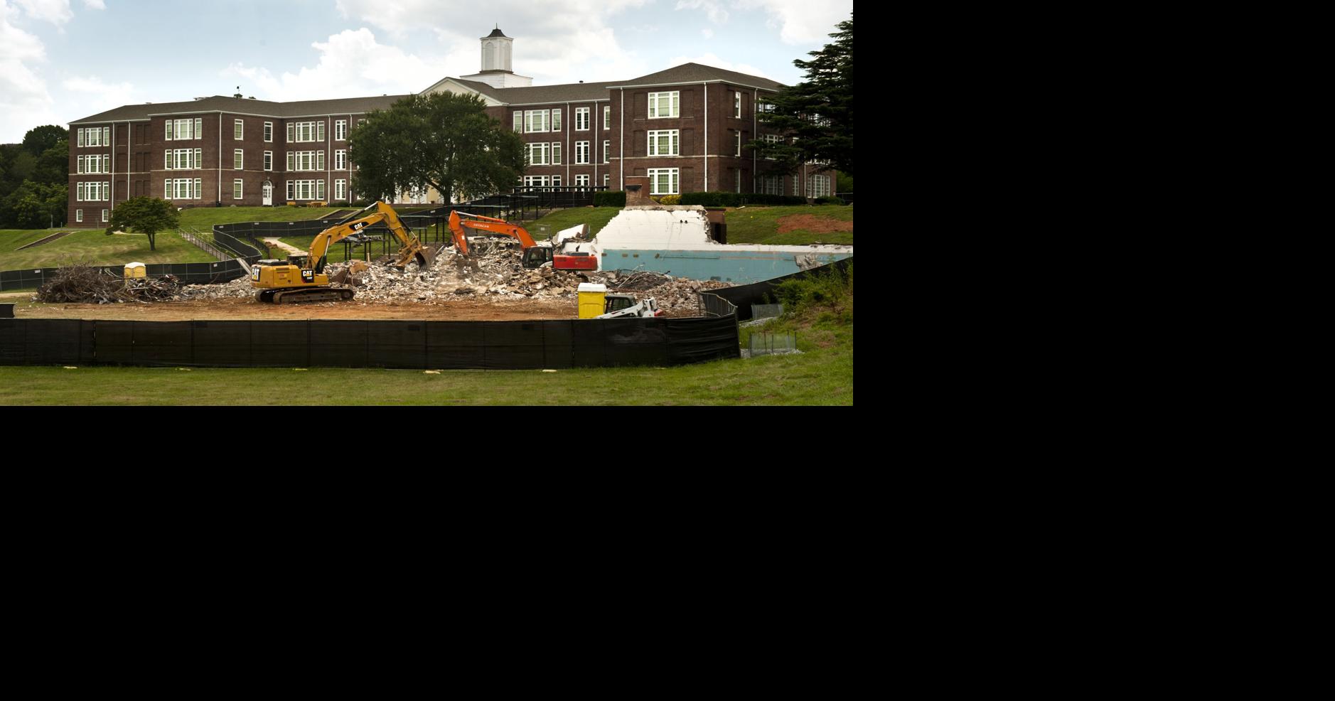 60-year old gym at Wiley Magnet Middle School is torn down