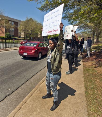 WSSU students take part in 'die-in' to protest police shooting