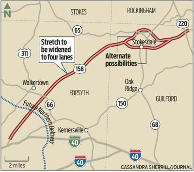 Highway planners pick final route for U.S. 158 widening, bypass around ...