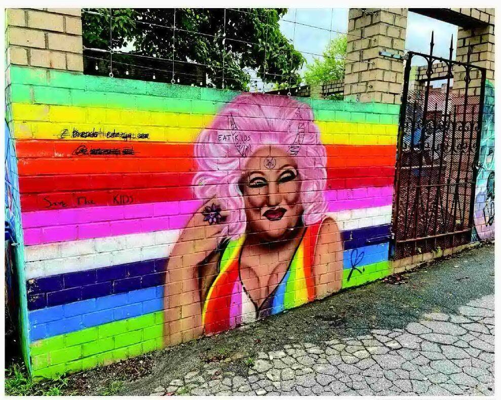 Vandals deface drag queen mural