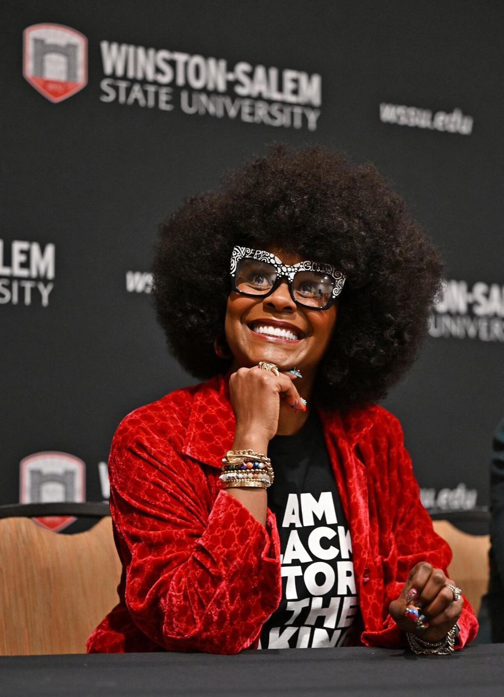 Tabitha Brown, a social media star, appears in Winston-Salem