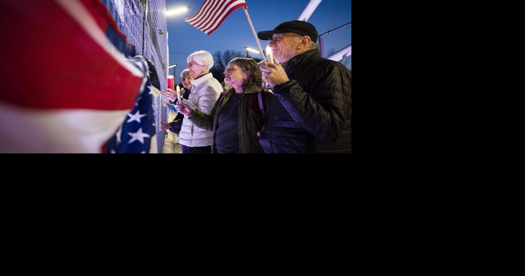 Green Street Pedestrian Bridge Winston-Salem Jan. 6 Vigil