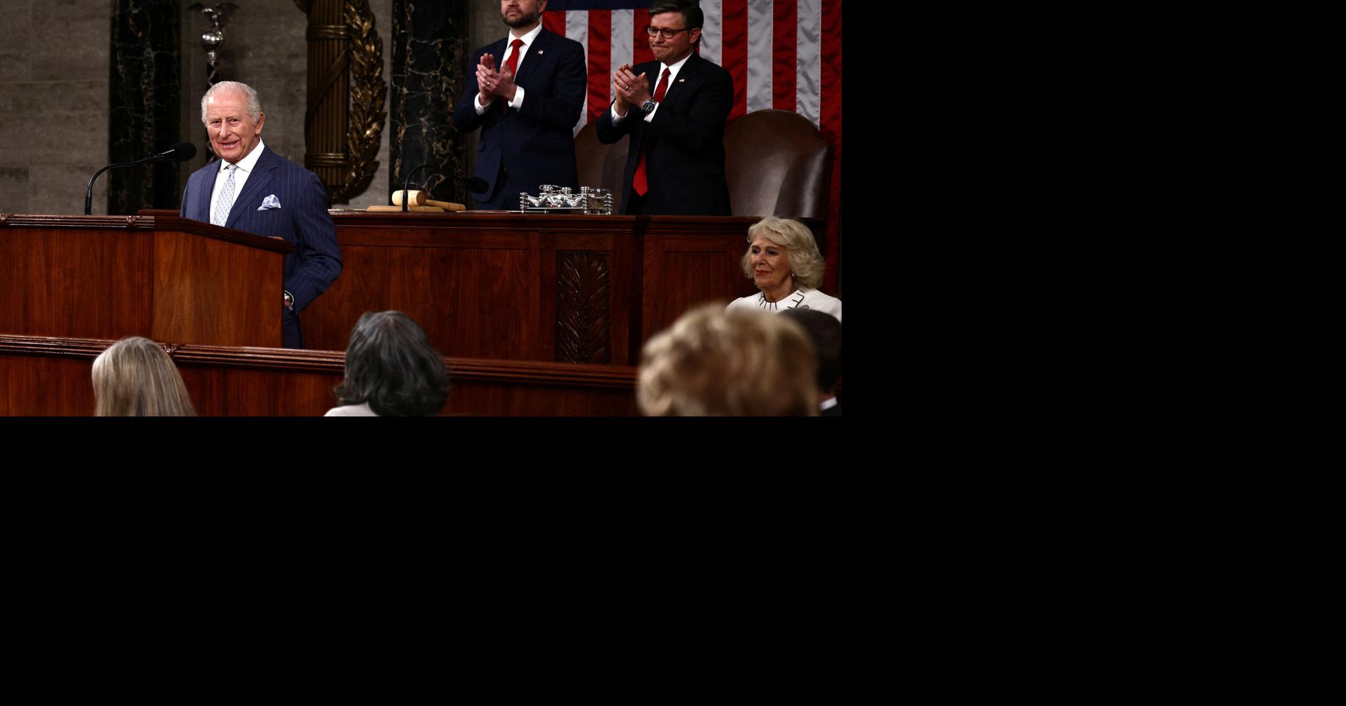King Charles visits Congress for a speech to promote unity