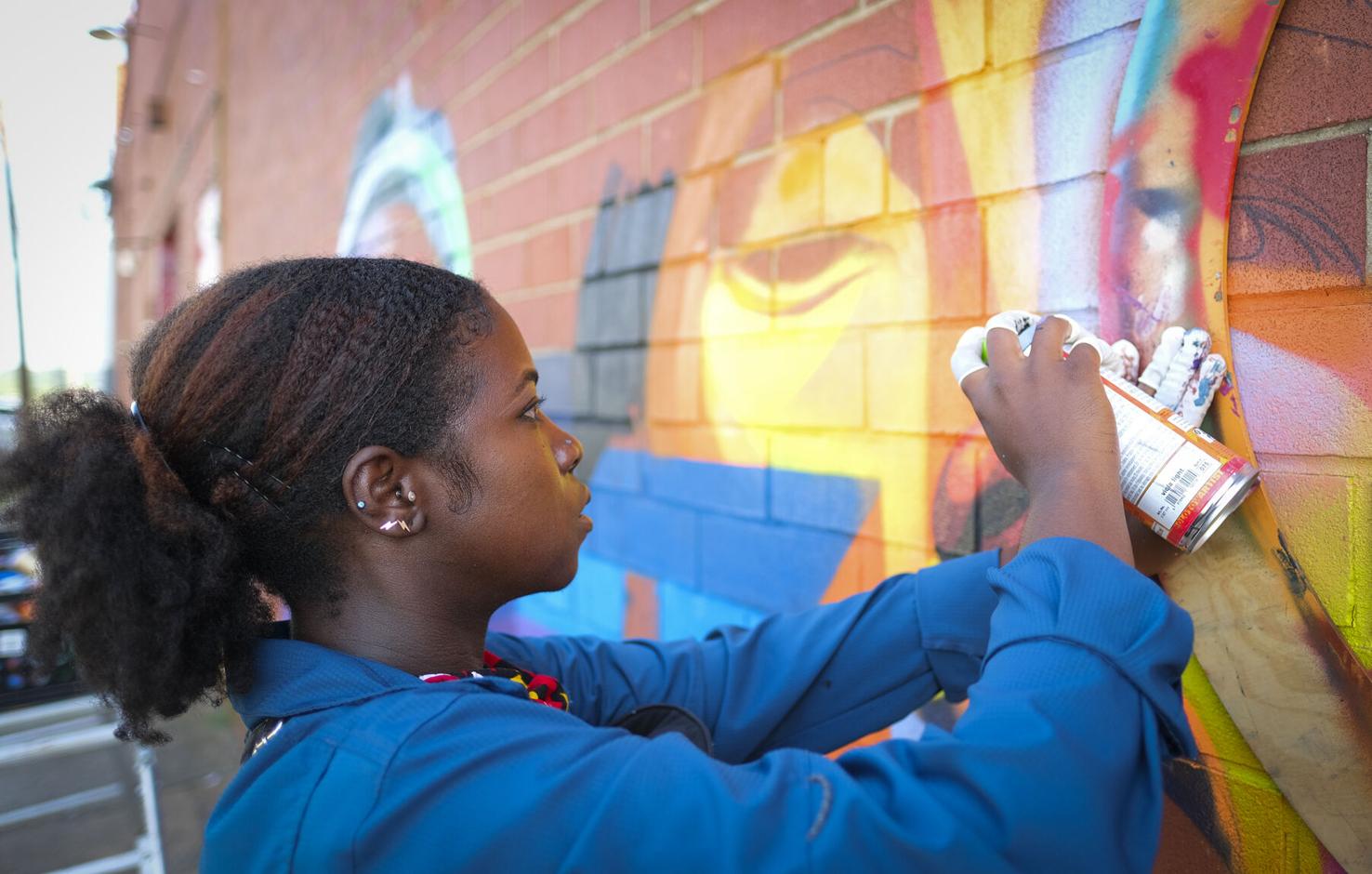 Photos: Georgie Nakima's Trade Street Mural