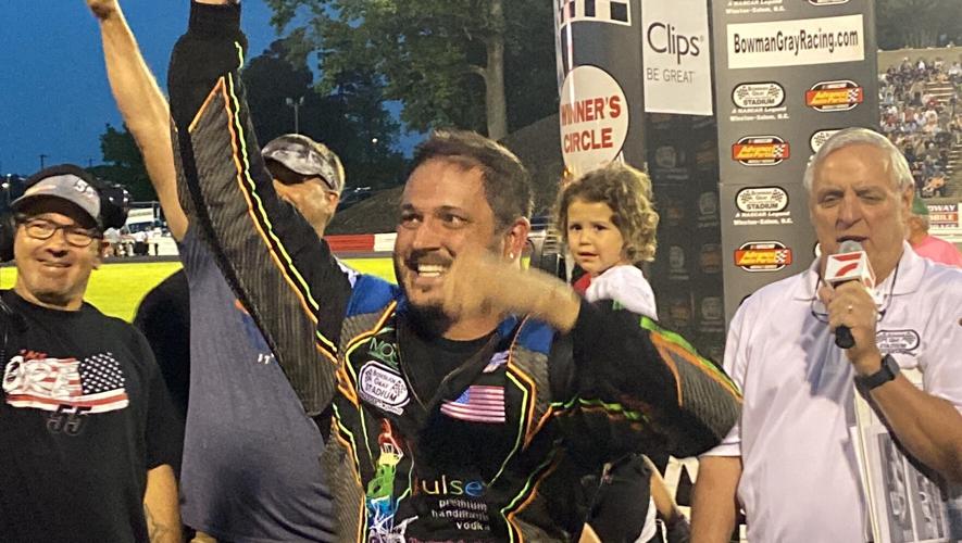 Tim Brown won his 96th career race at Bowman Gray Stadium