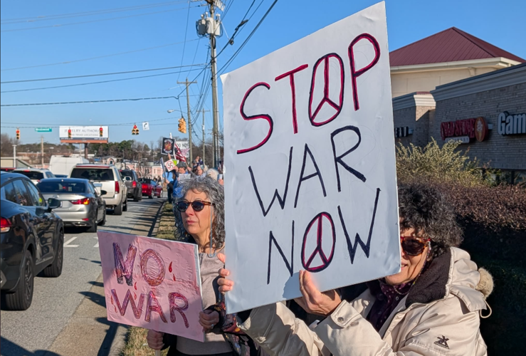 Greensboro residents protest Venezuela attack on Wendover