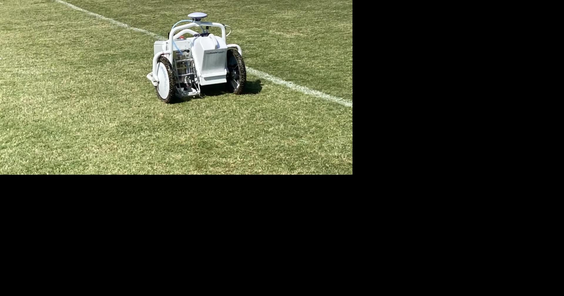 Robot takes care of lines at Bowman Gray's football field