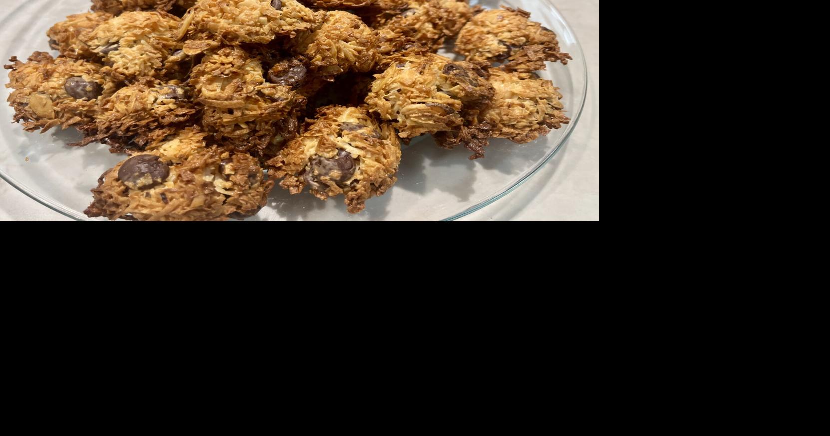 Coconut, chocolate and almond come together in easy cookies