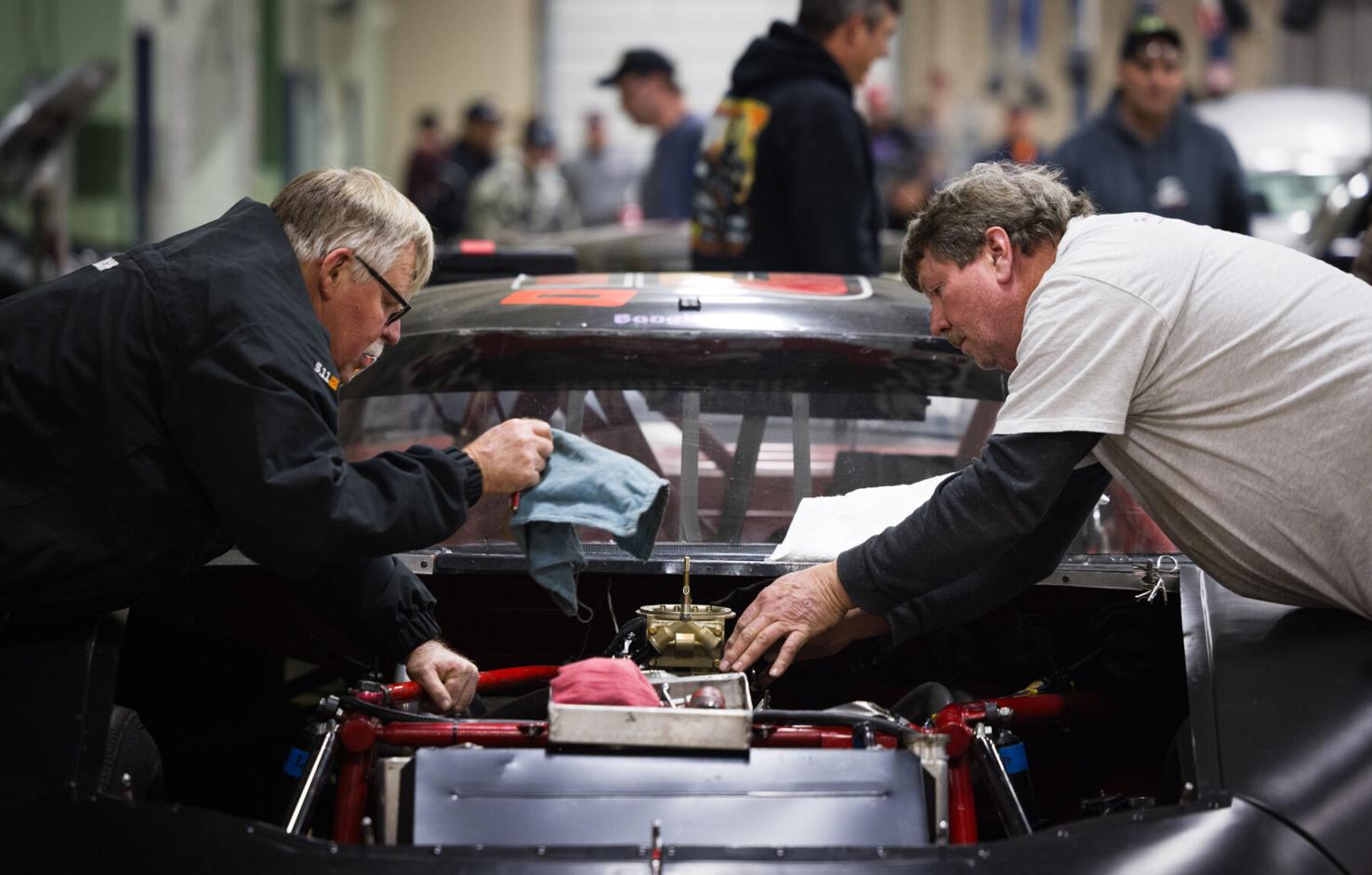 Forsyth Tech NASCAR Sportsman inspections Cook Out Clash