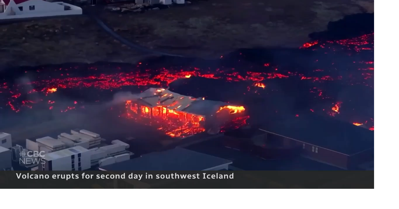 Lava sets Icelandic town on fire after volcano eruption, and more of ...