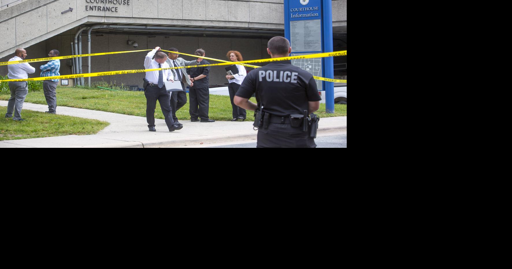 Two courthouse shootings and a brawl send law enforcement into a frenzy