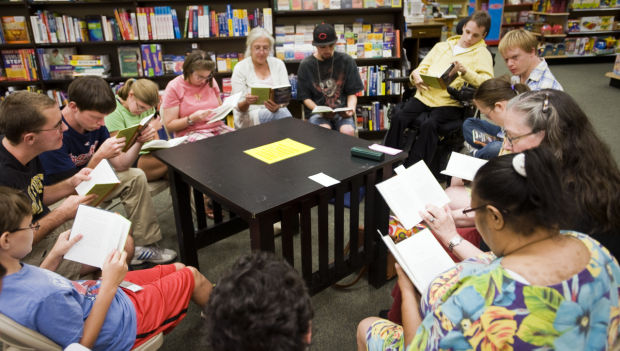 Adults with intellectual dsabilities enjoy their book club
