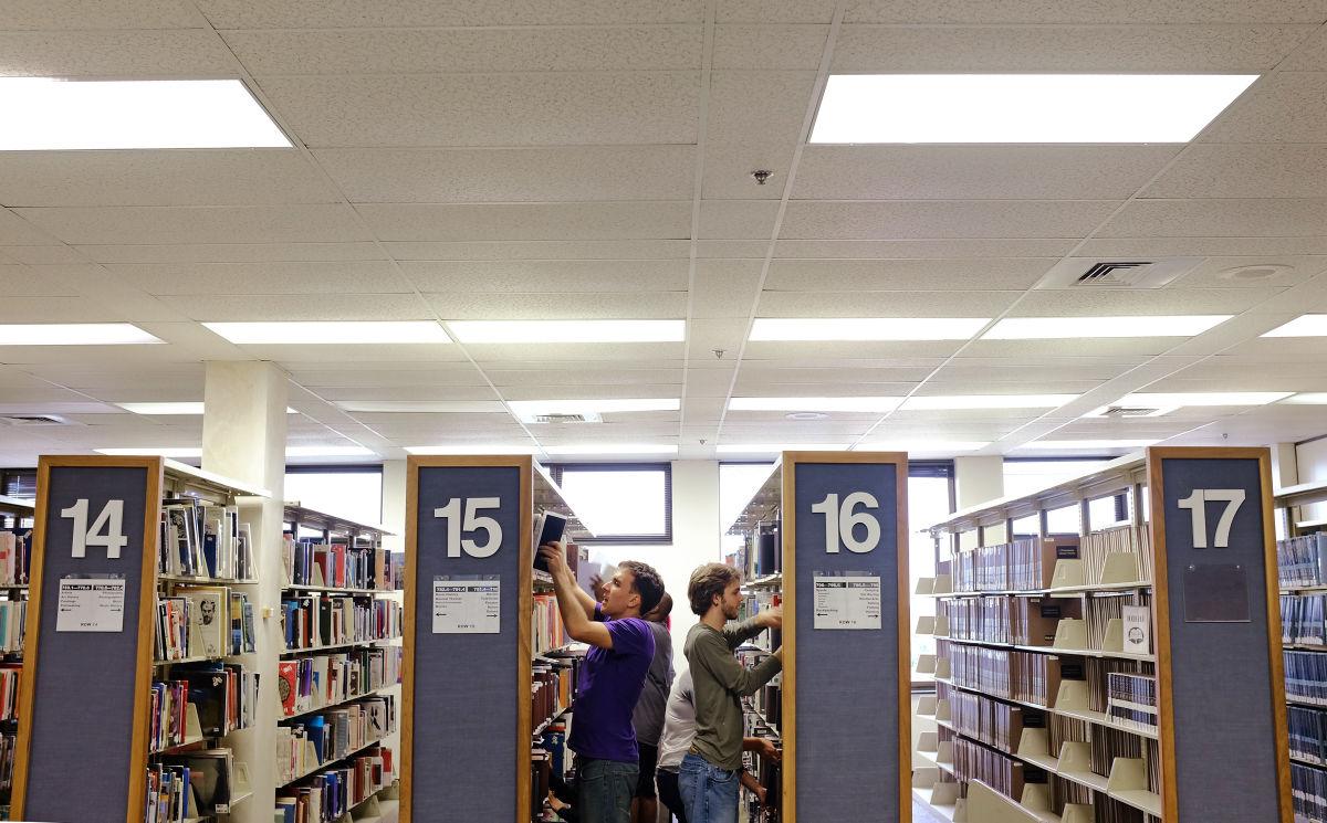 Filming in the Central Library