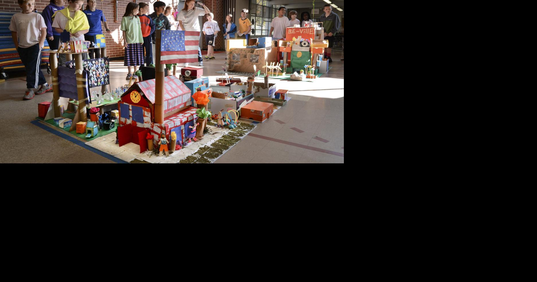 Brunson Elementary students create cardboard town