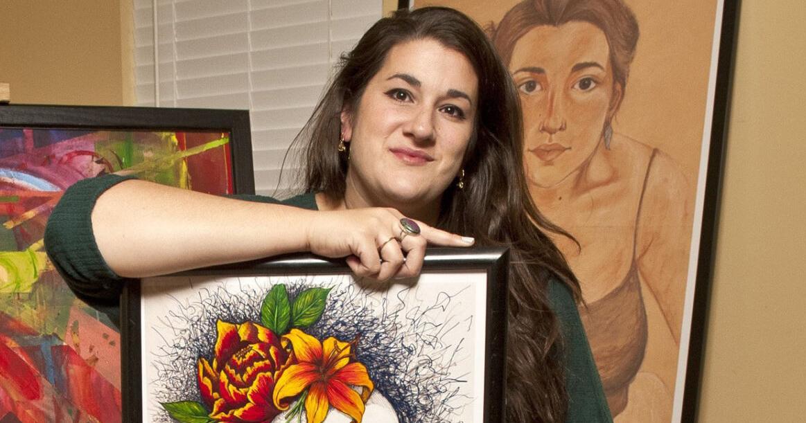 Winston-Salem artist Alison Arcila says her work is a 'hot mix.'