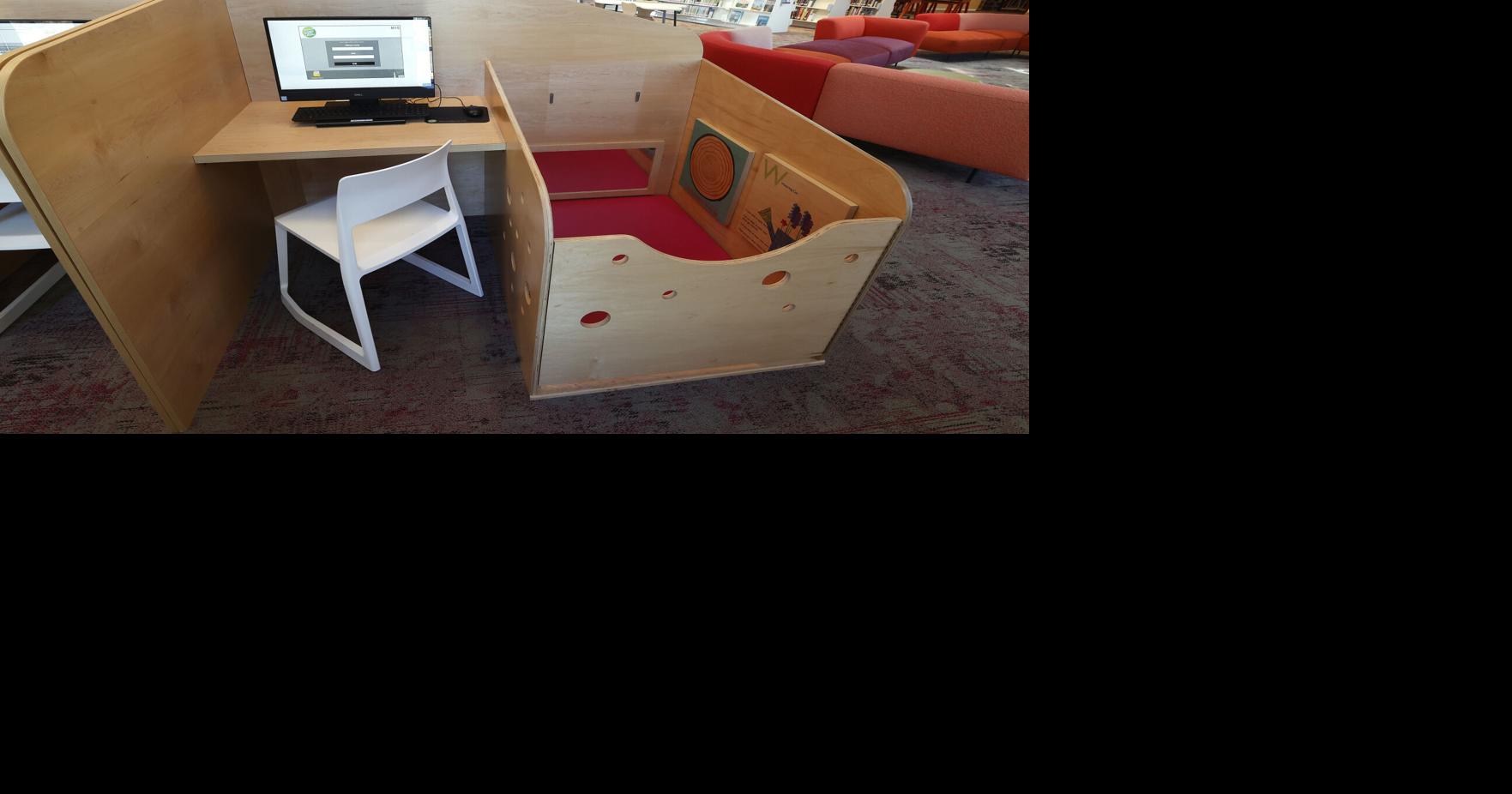 Desk for working parents at a Virginia library goes viral