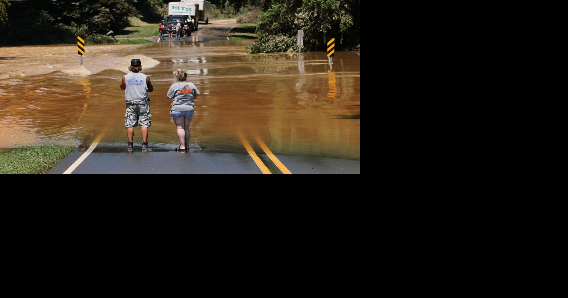 Winston-Salem NC firefighters rescue people from floodwaters