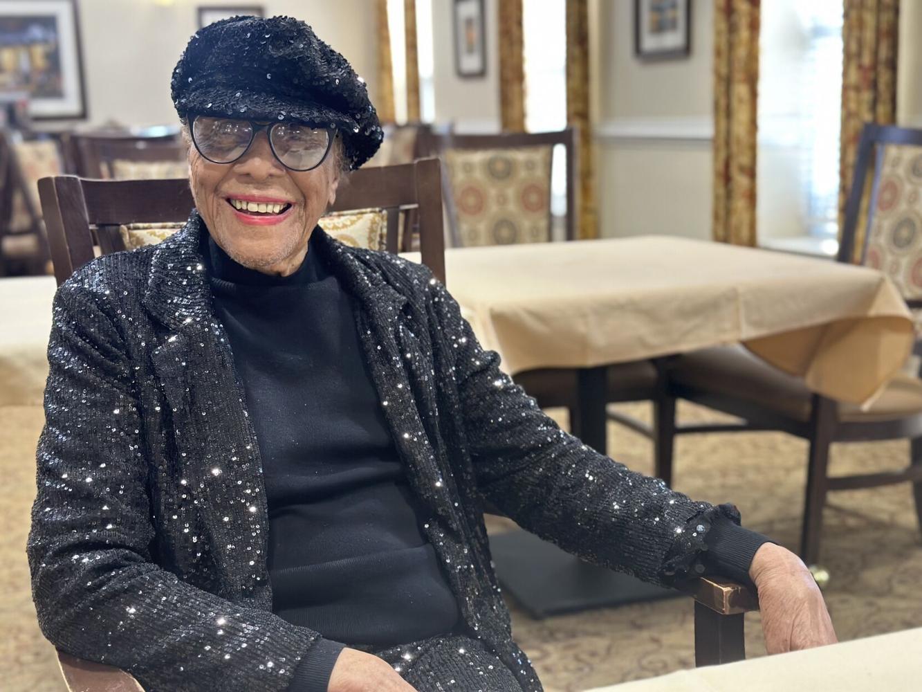 107-year-old Virginia Newell of Winston-Salem casts her vote