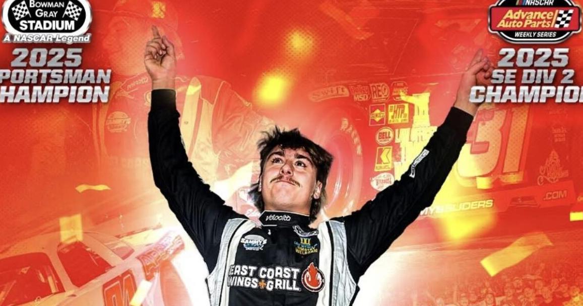 National NASCAR award goes to driver Chase Robertson