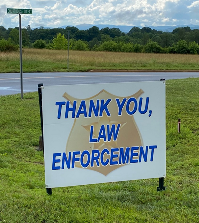 Meals, signs show support of law enforcement officers in Wilkes | News ...
