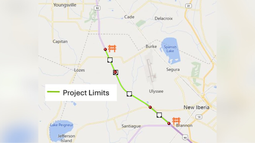Nearly $18 million construction project underway on US 90 in Iberia ...