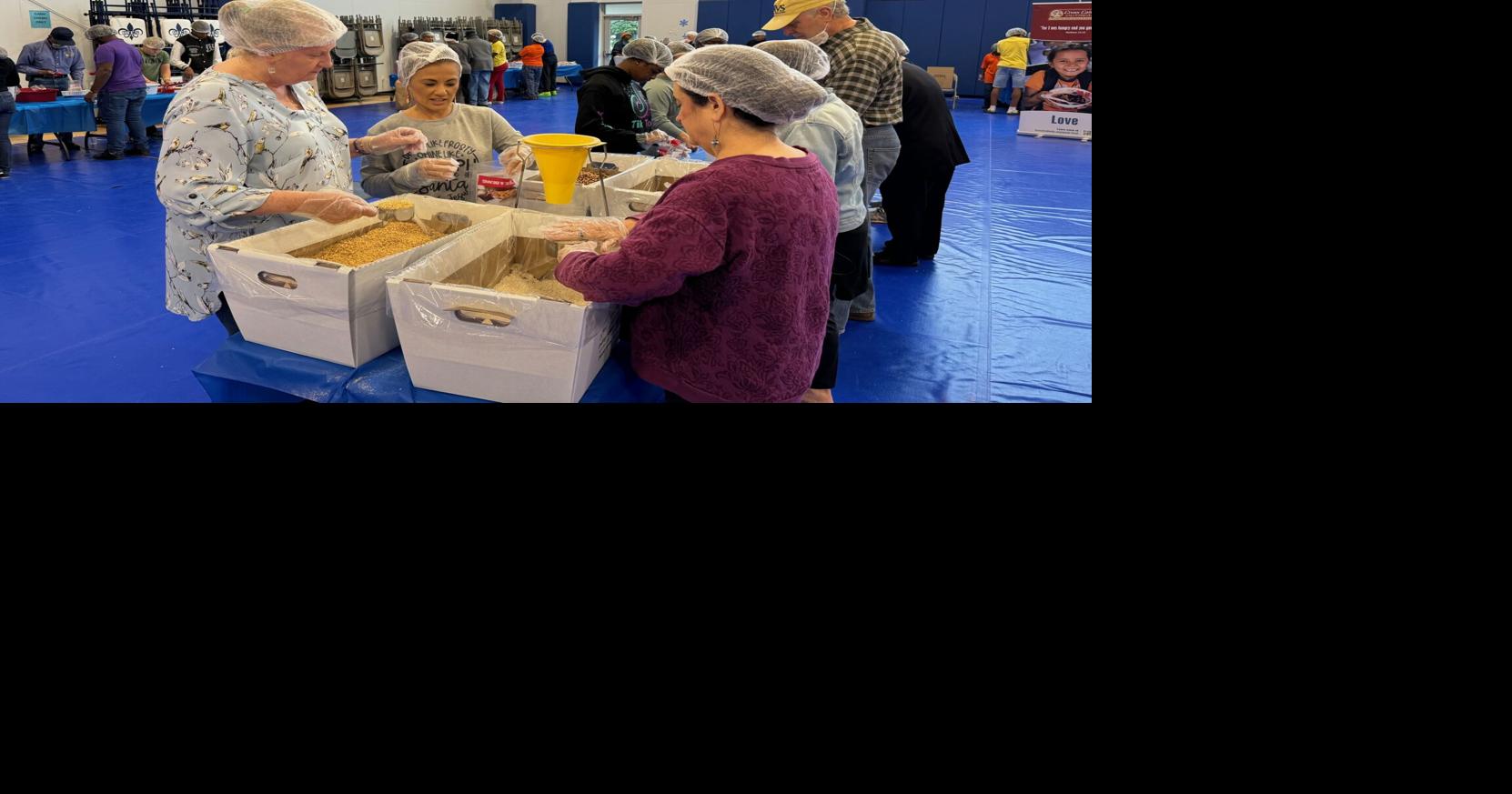 Volunteers pack thousands of meals for missions around the world ...