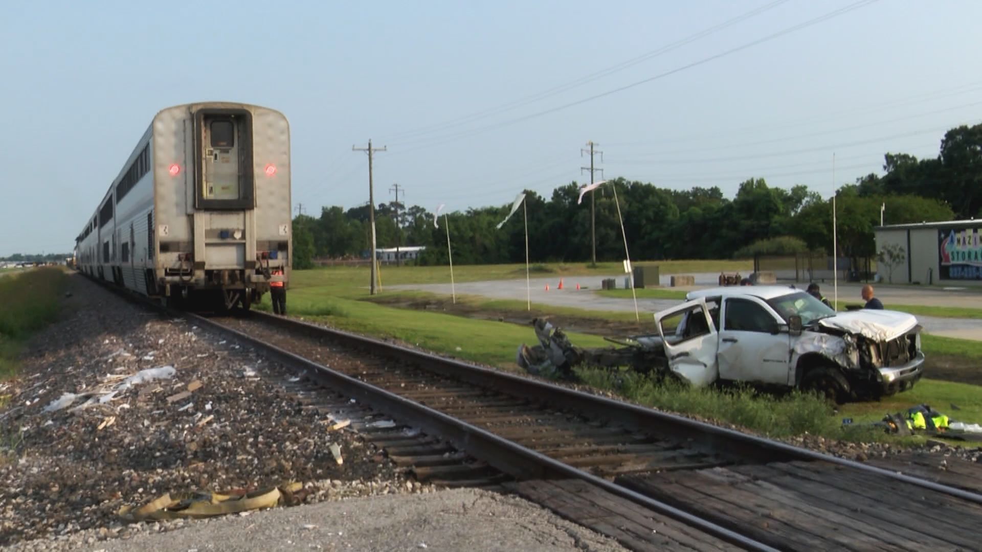 Police report pickup truck driver tried to beat Amtrak train when ...