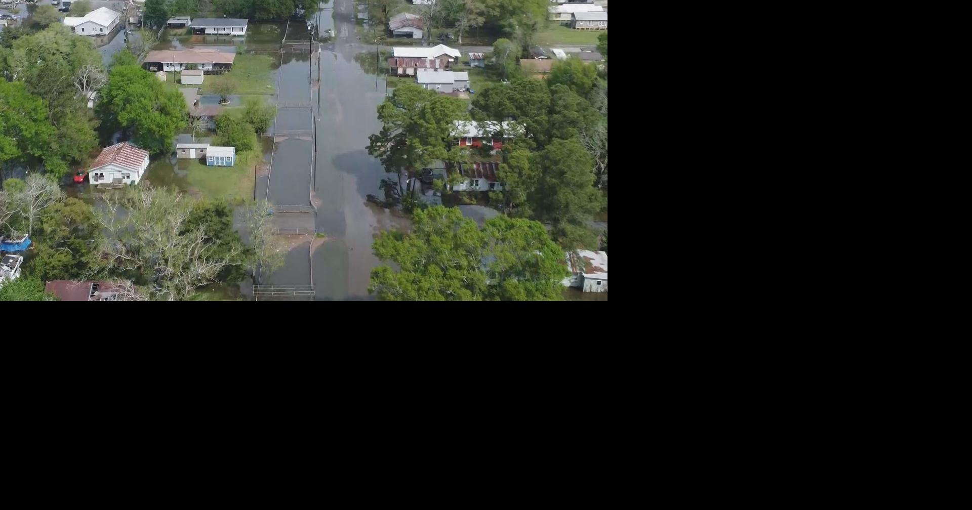 Only on News 15: Drone footage shows Rayne flood damage that affected ...