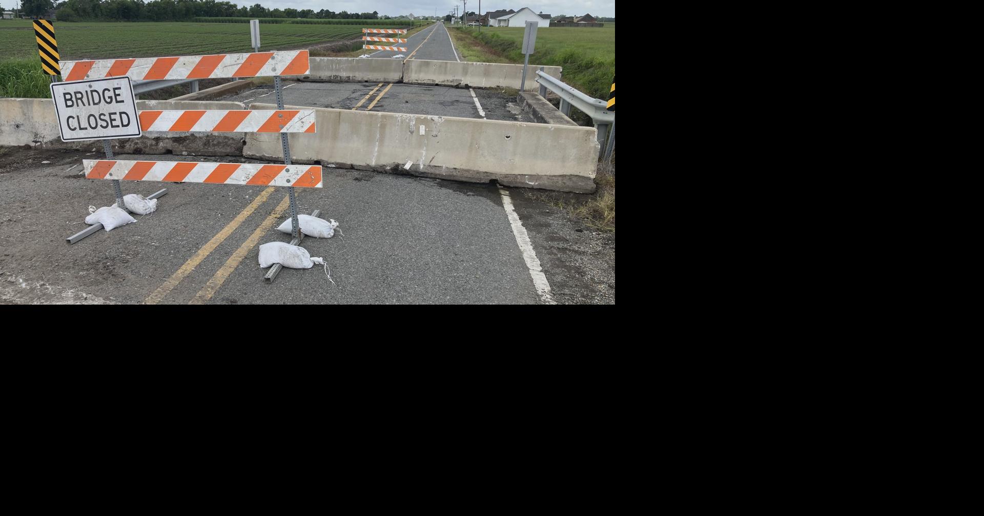 Delcambre Road Bridge in Breaux Bridge closed for emergency repairs ...