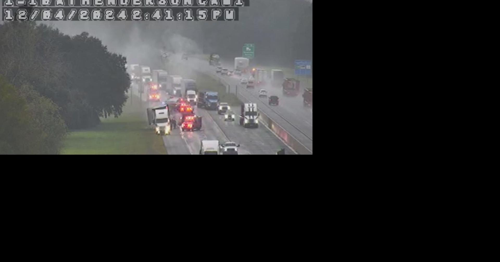 18-wheeler on fire blocks lane on I-10 East in Henderson for short time ...