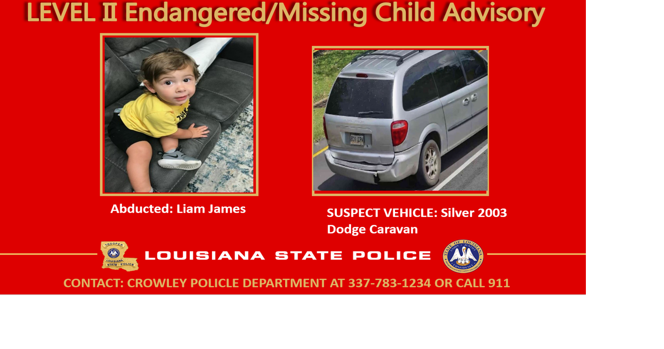 Missing child alert issued for Crowley toddler | News | kadn.com