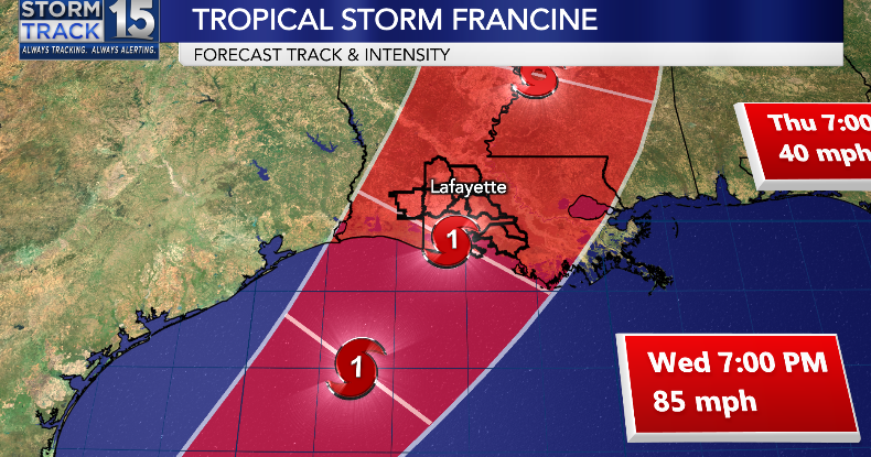 Tropical Storm Francine Forms, Storm Surge and Hurricane Watches Issued ...