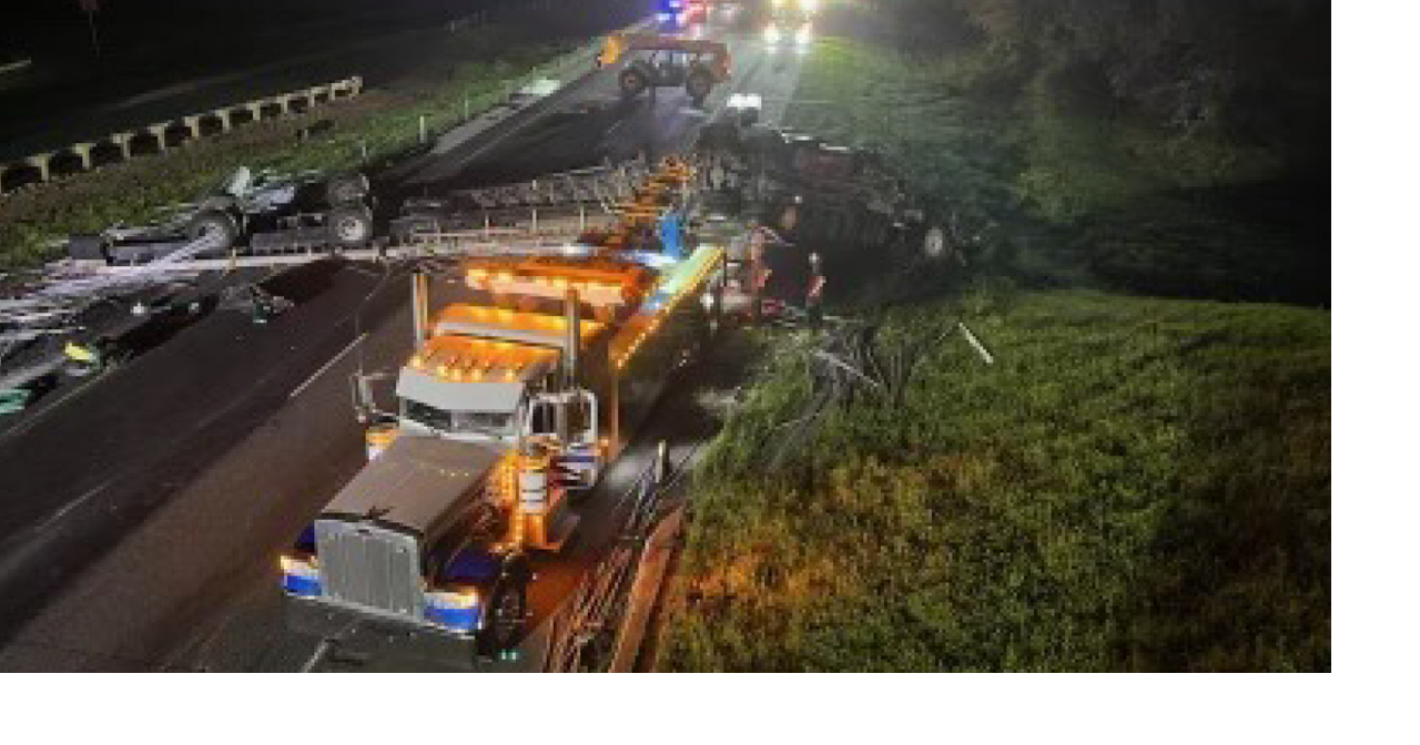 Hazmat Crash Involving Two 18 Wheelers Shuts Down I 10 West In Scott