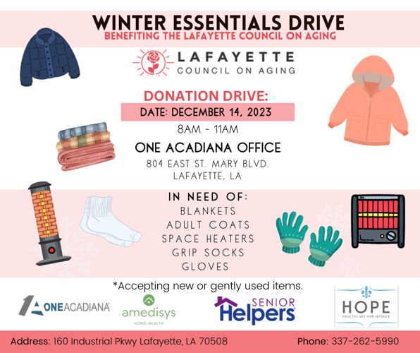 Winter Coat Essentials Drive at One Acadiana December 14th | Features ...
