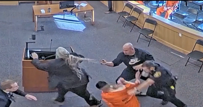 Courtroom brawl: murder suspect attacked by victim's family | National ...