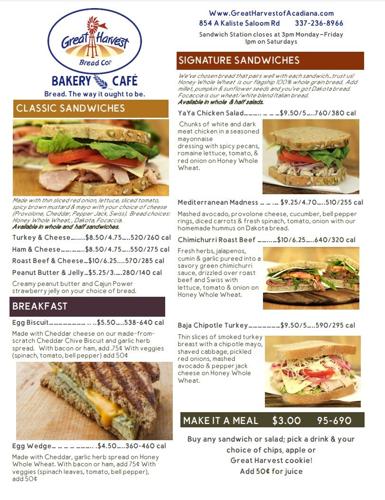 What's for Lunch: Great Harvest of Acadiana, Delicious Sandwiches To ...