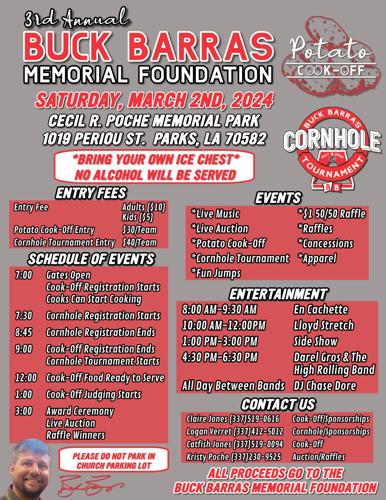 Buck Barras Memorial Foundation Potato Cook-Off and Cornhole Tournament ...