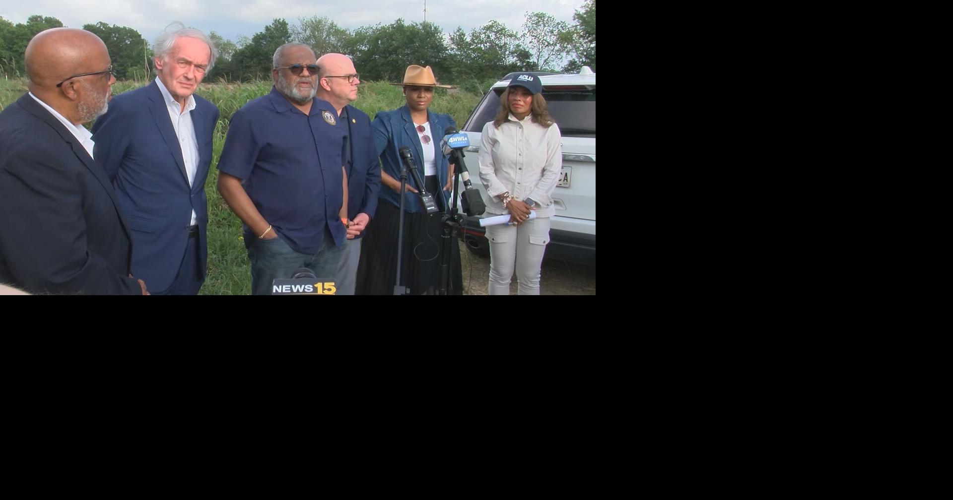Congressman Troy Carter & others tour ICE facility in Basile, meet face ...