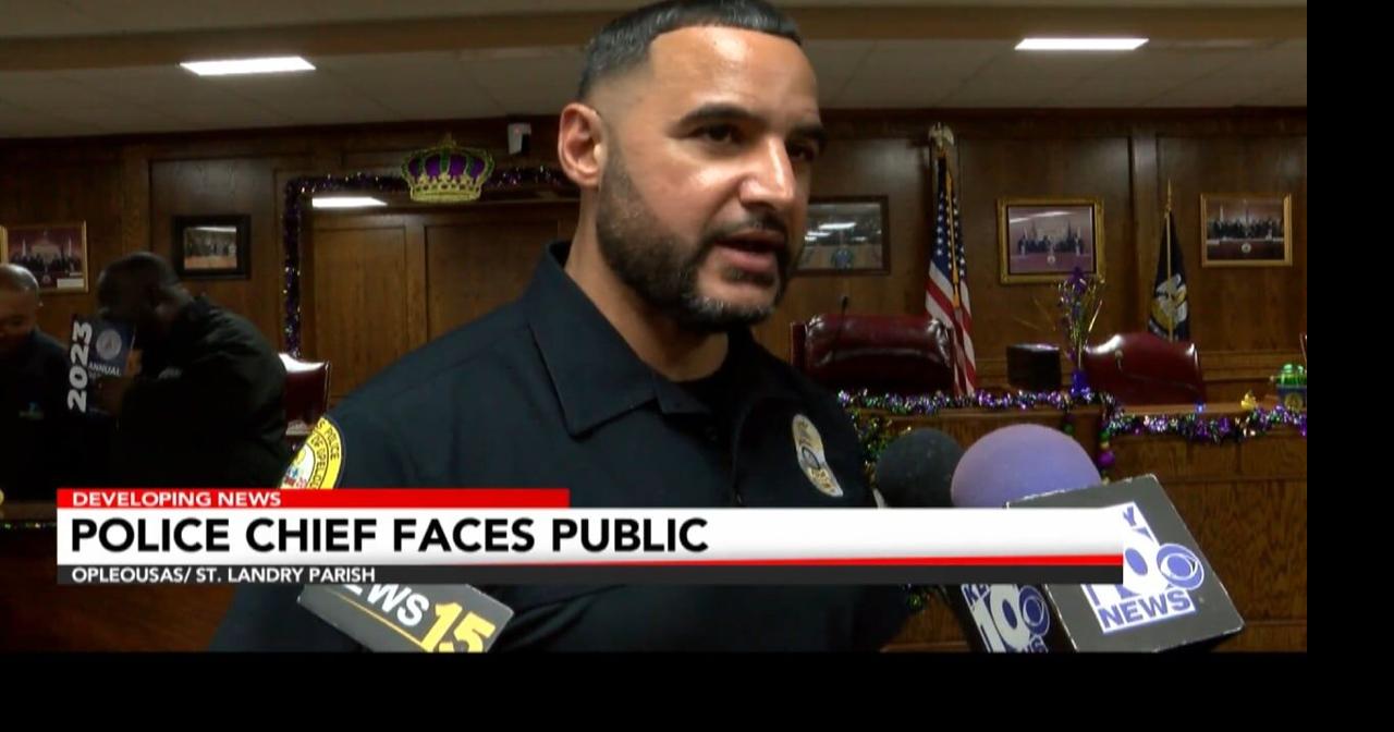Opelousas police chief addresses public for first time since love ...