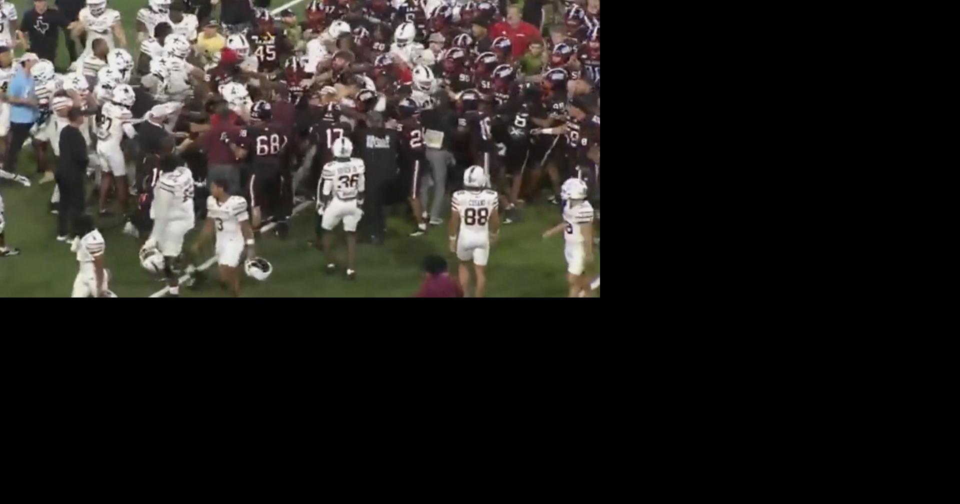 Louisiana and Texas State players suspended after postgame brawl ...