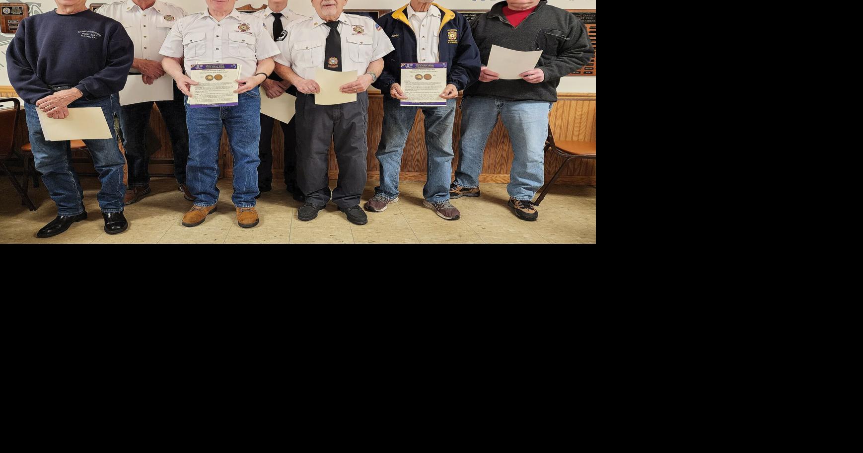 Kane VFW Vietnam Veterans receive a memento of the Nations "Thanks ...