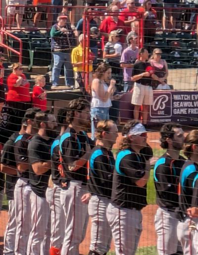 Kane native Hannah Gullifer sings the national anthem at Erie SeaWolves ...
