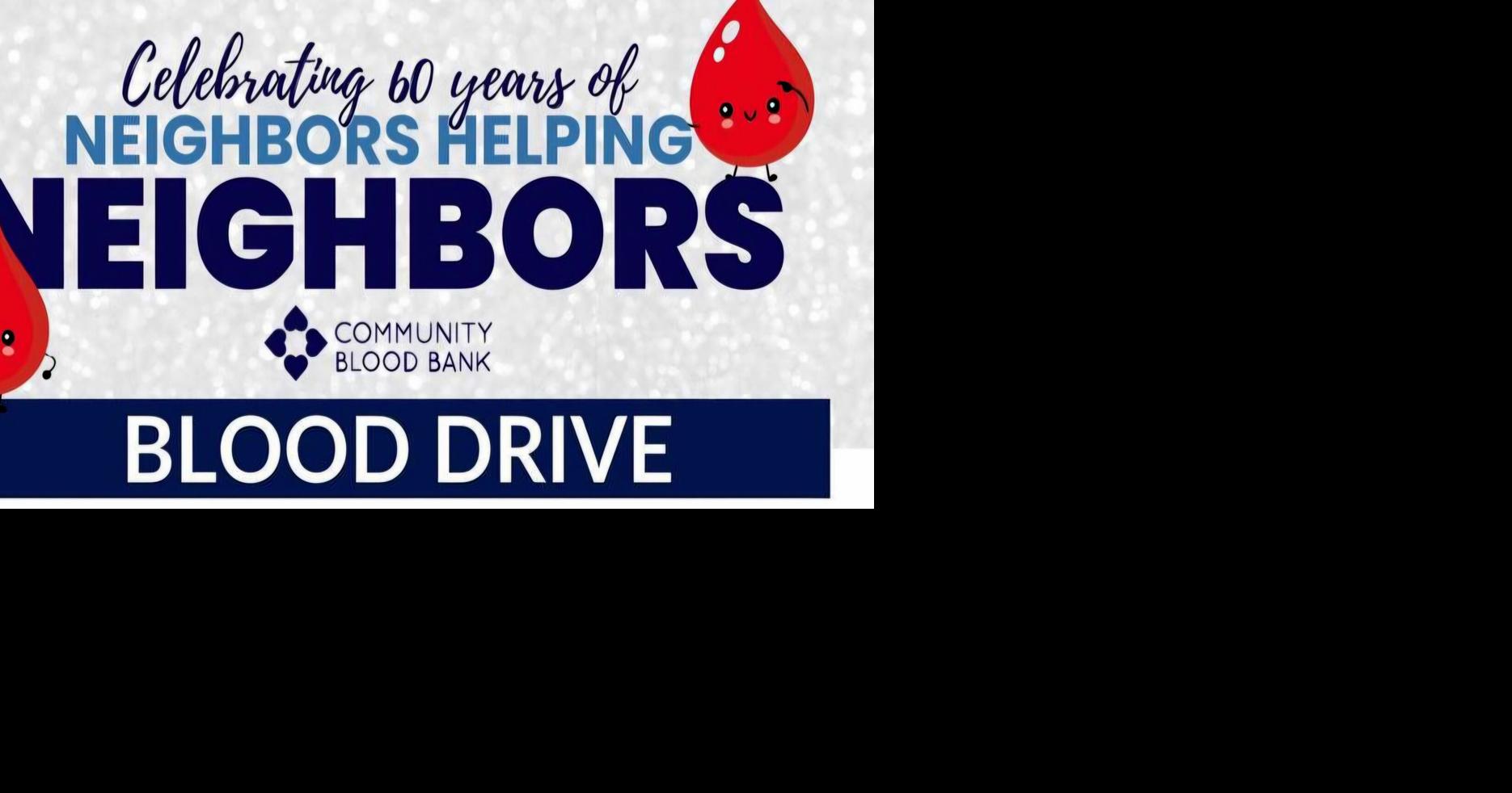 Upcoming 60th Anniversary Blood Drive at Community Center | News ...