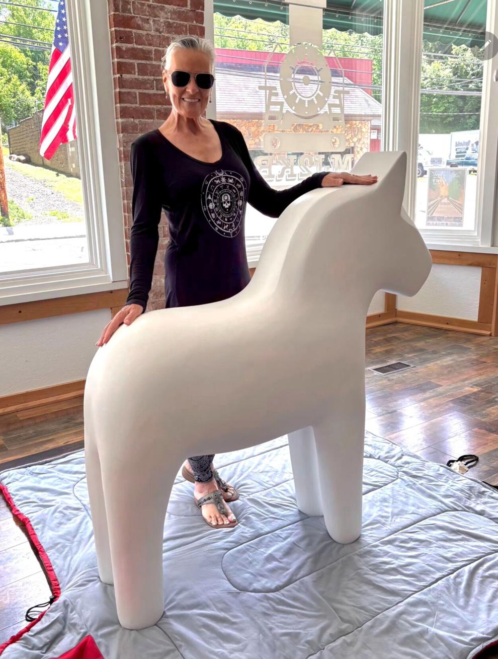 Blank Dala horse delivered to Mount Jewett trail club | News ...