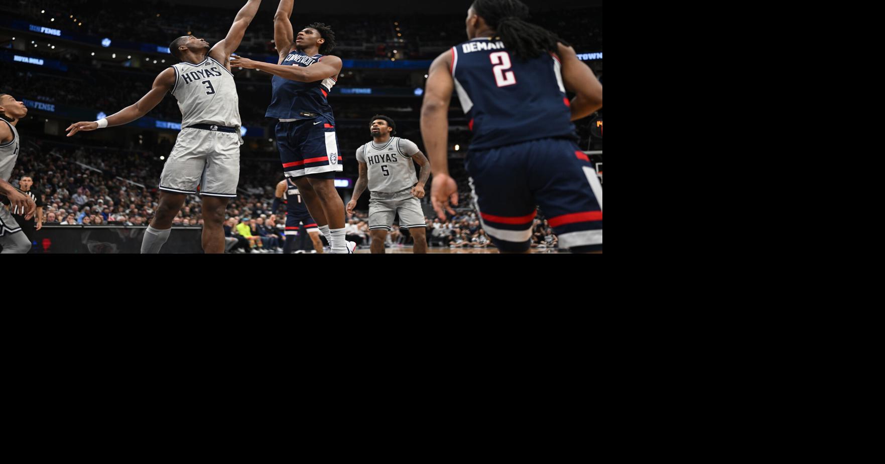 No. 3 UConn survives Georgetown 64-62 for 14th consecutive victory ...