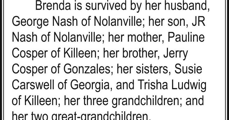 Brenda Kay Nash | Obituaries | kdhnews.com