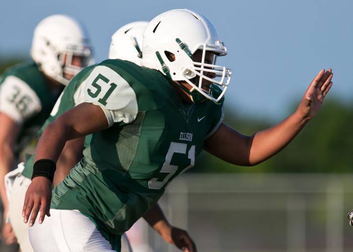 FOOTBALL: Green and White teams play to 14-14 tie in Ellison spring ...