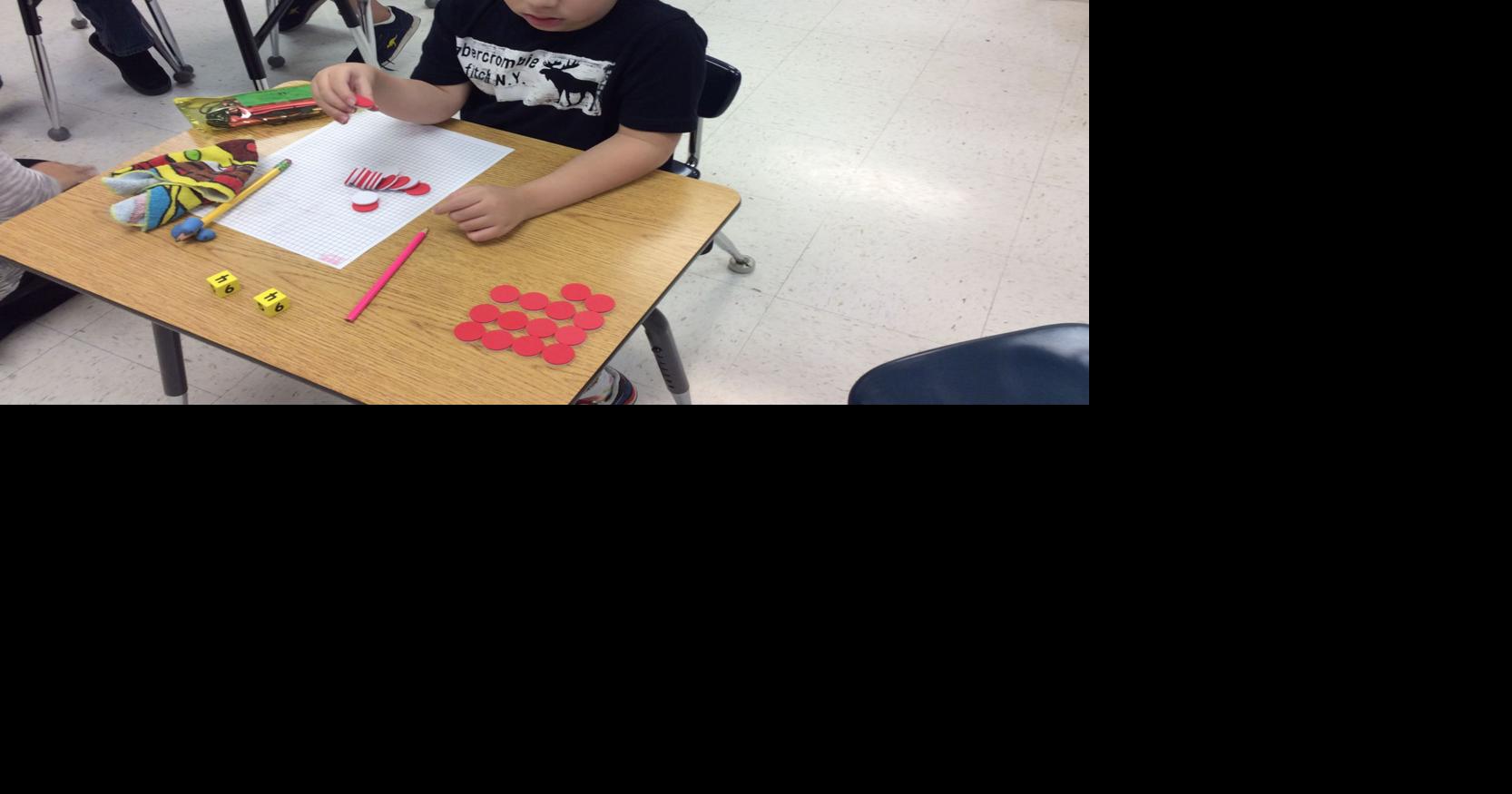 Students multiply learning by building arrays of colored counters ...