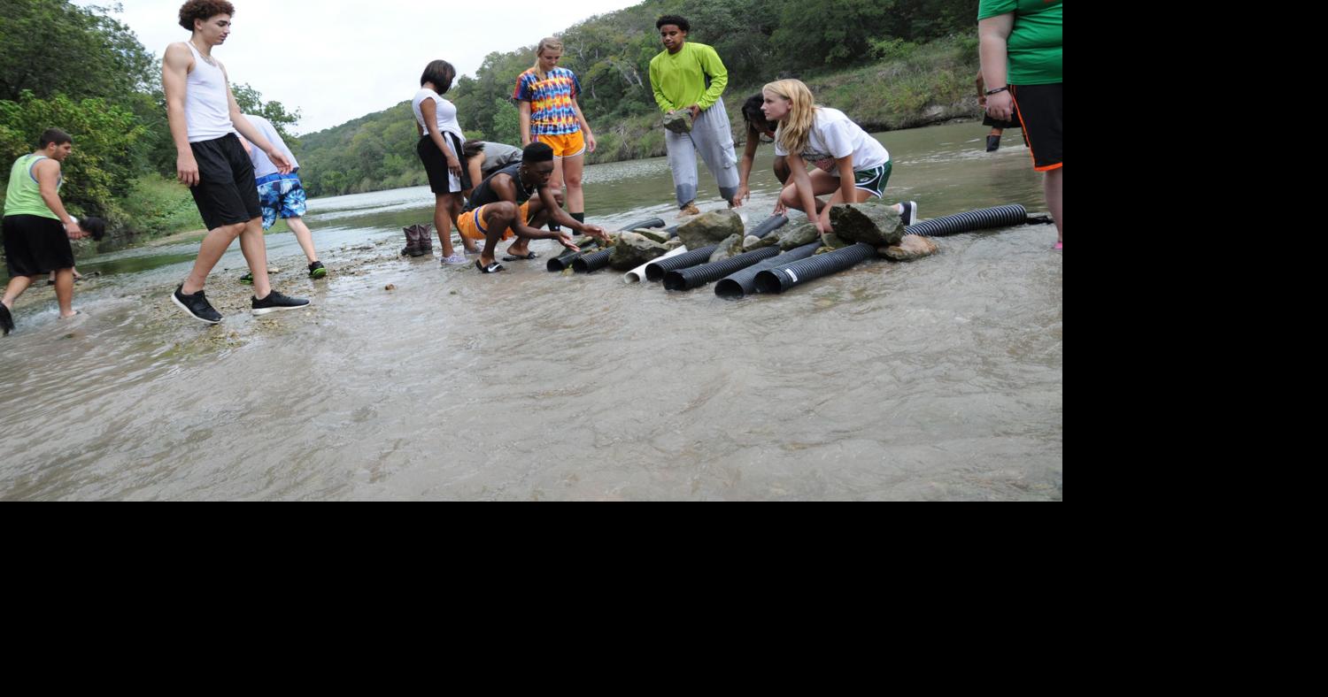 Ellison students spend day at Parrie Haynes Ranch Building dam ...